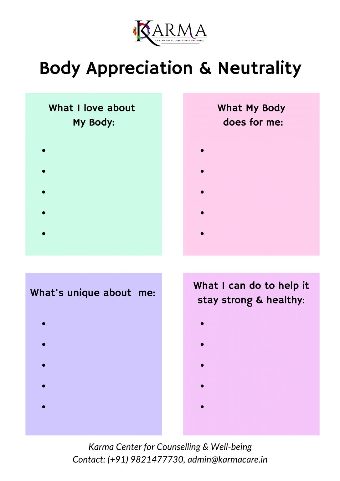 body neutrality and acceptance - Karma Care